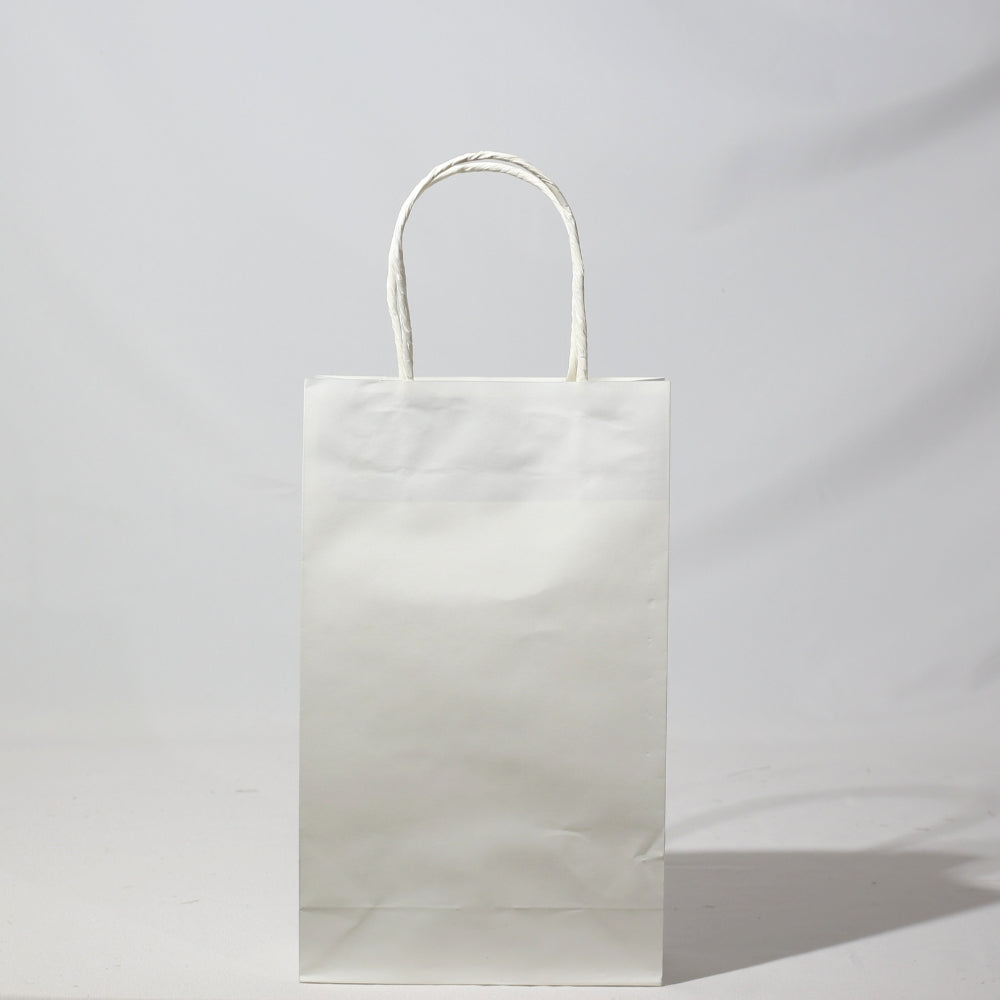 Custom or Plain Paper Shopping Bags - Kraft White – Hero Packaging