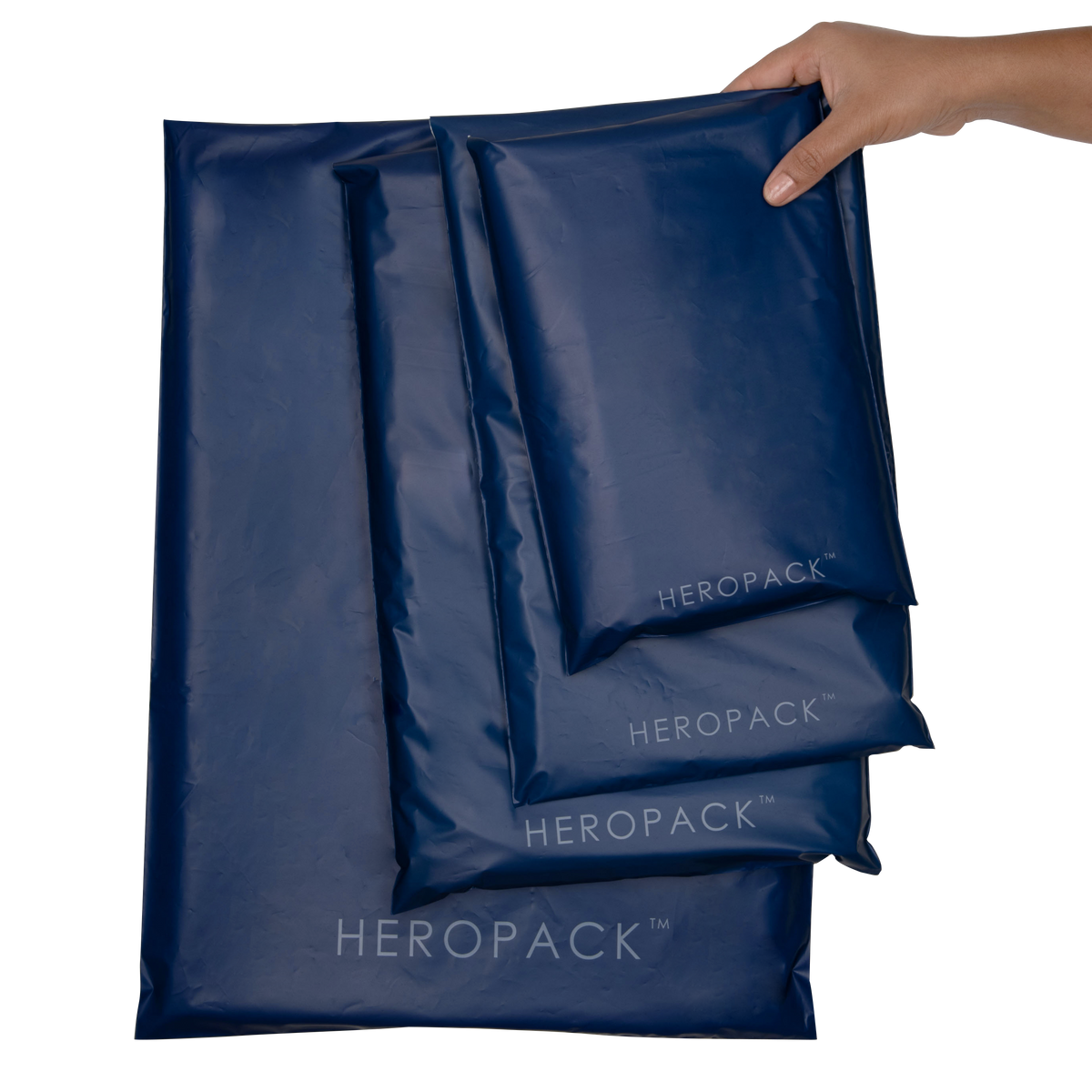 Home Compostable Navy Blue Shipping Mailers | Hero Packaging