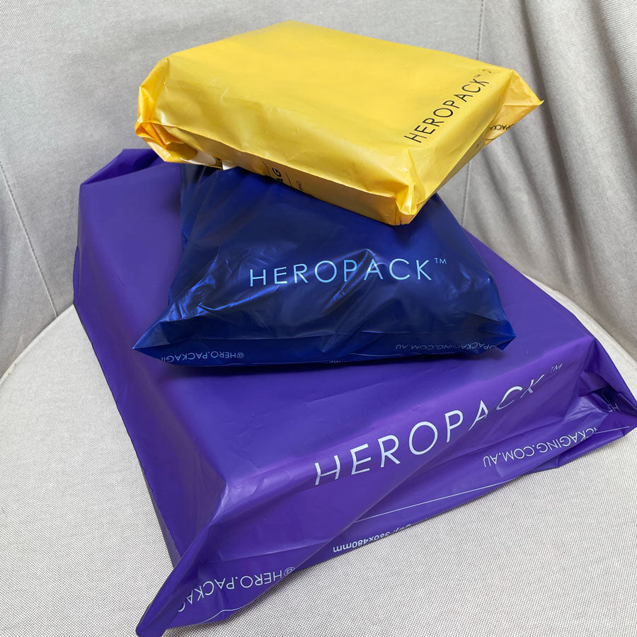 Home Compostable Navy Blue Shipping Mailers | Hero Packaging