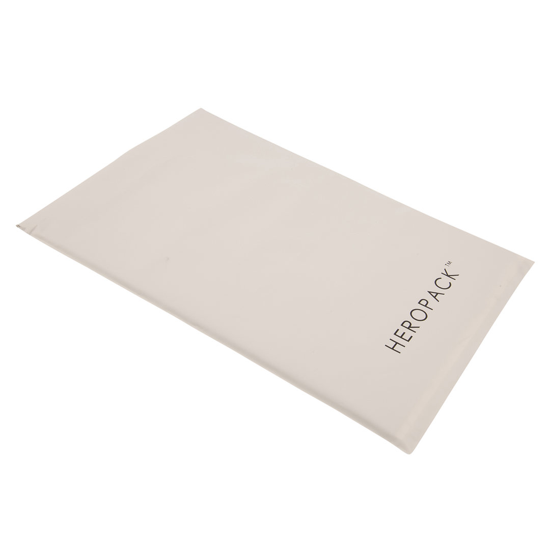 Home Compostable White & Grey Shipping Mailers | Hero Packaging
