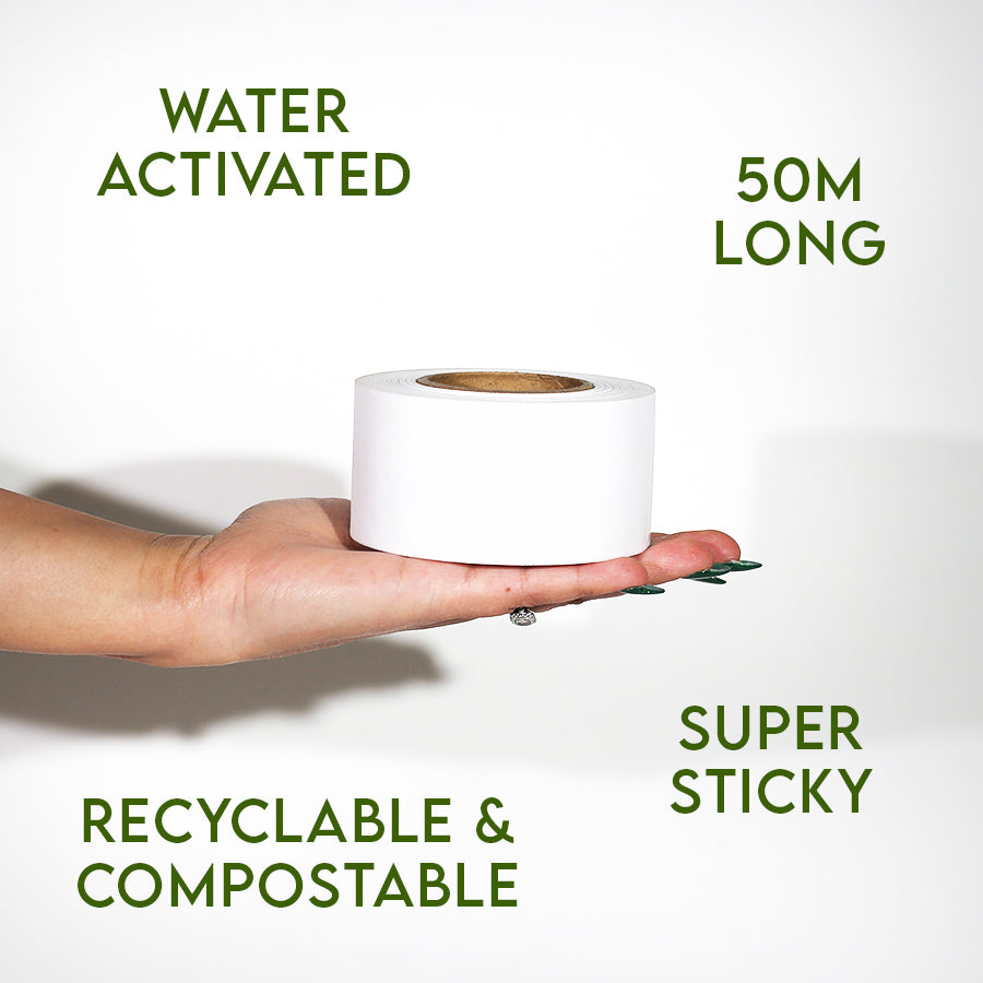HEROTAPE - Water Activated Tape - 1 Roll - 50mm x 50 Metres Long – Hero ...