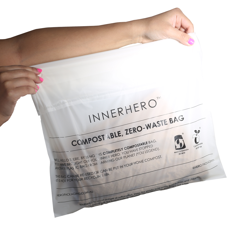 Purchase Compostable Garment Poly Bags | Hero Packaging