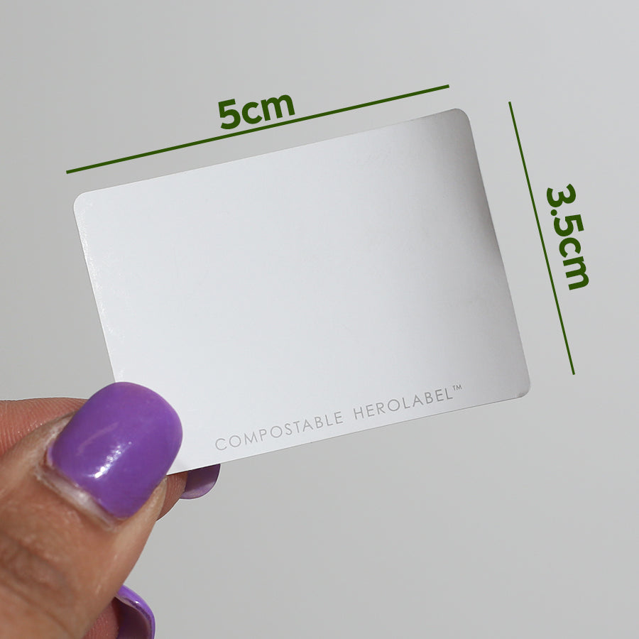 HEROLABEL - Rectangle Compostable Labels - 5cm x 3.5cm (1000 labels pe ...